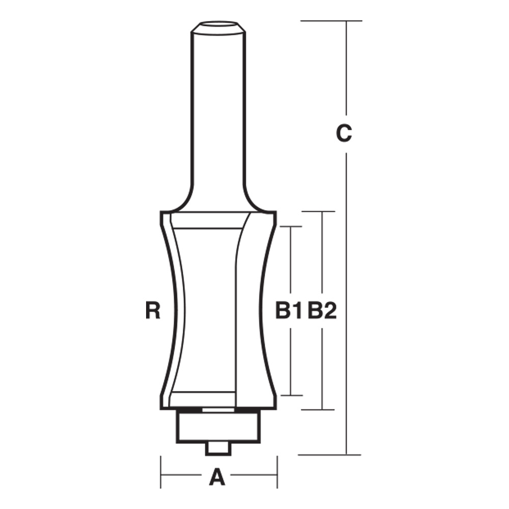 Half bullnose router bit store
